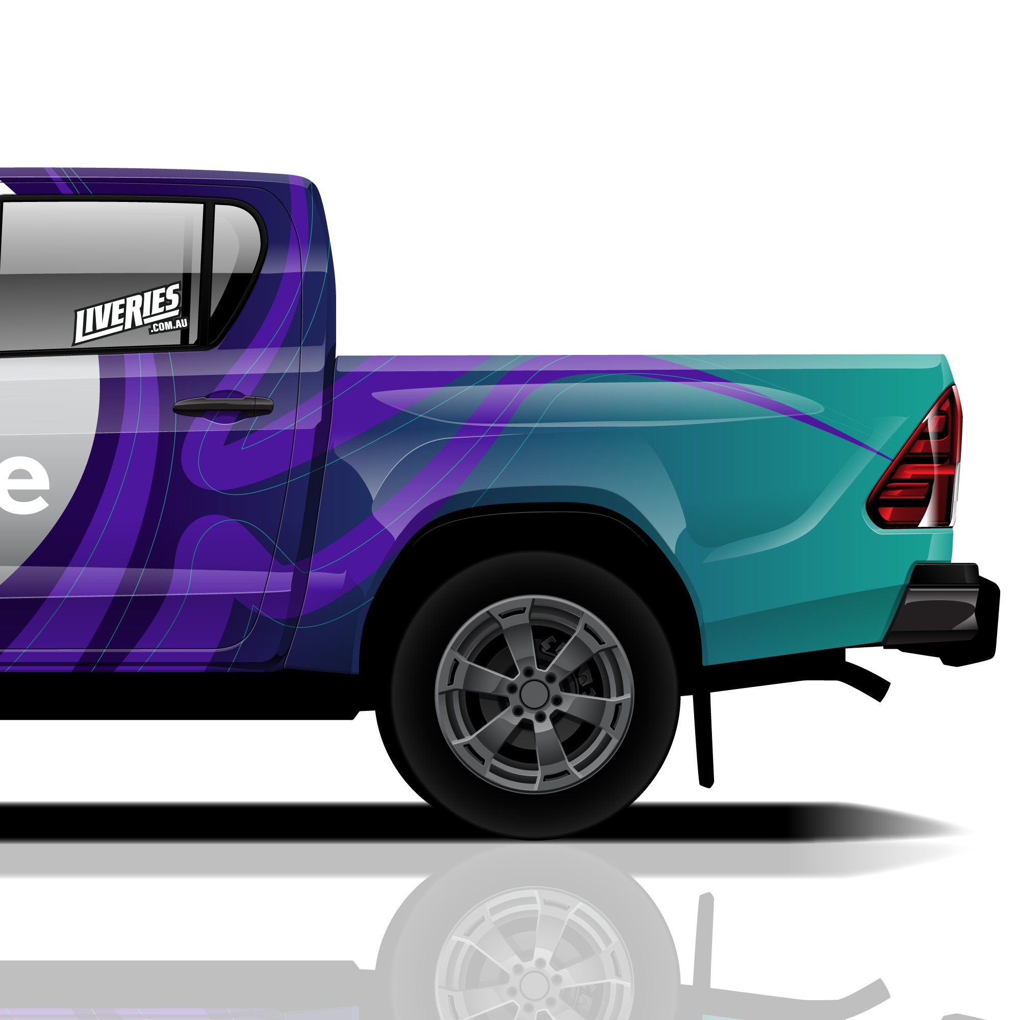 Wavy Ute Corporate Livery - Car Wrap, Ute Livery, Corporate Livery ...