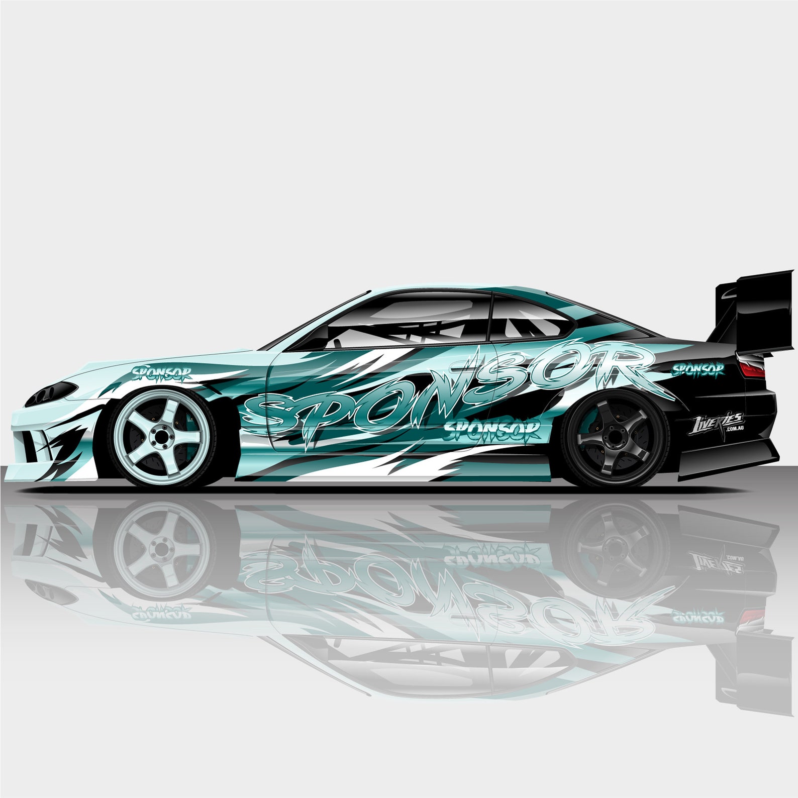 Fluid Teal Drift Livery Design - Digital File, Motorsport Livery, Drift ...