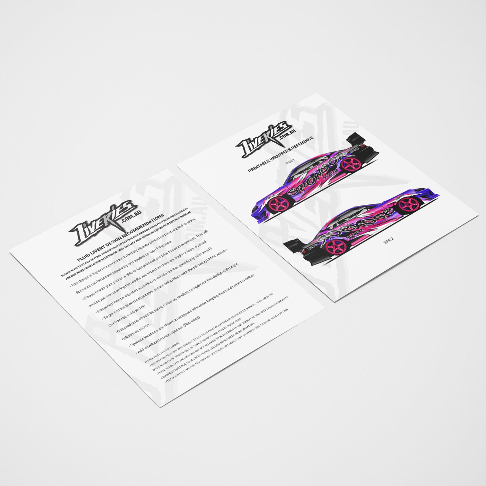 Fluid Pink Drift Livery Design - Car Wrap, Motorsport Livery, Drift ...