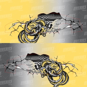 Dragon Pastel Metallic Drift Livery Design - Digital File, Motorsport ...