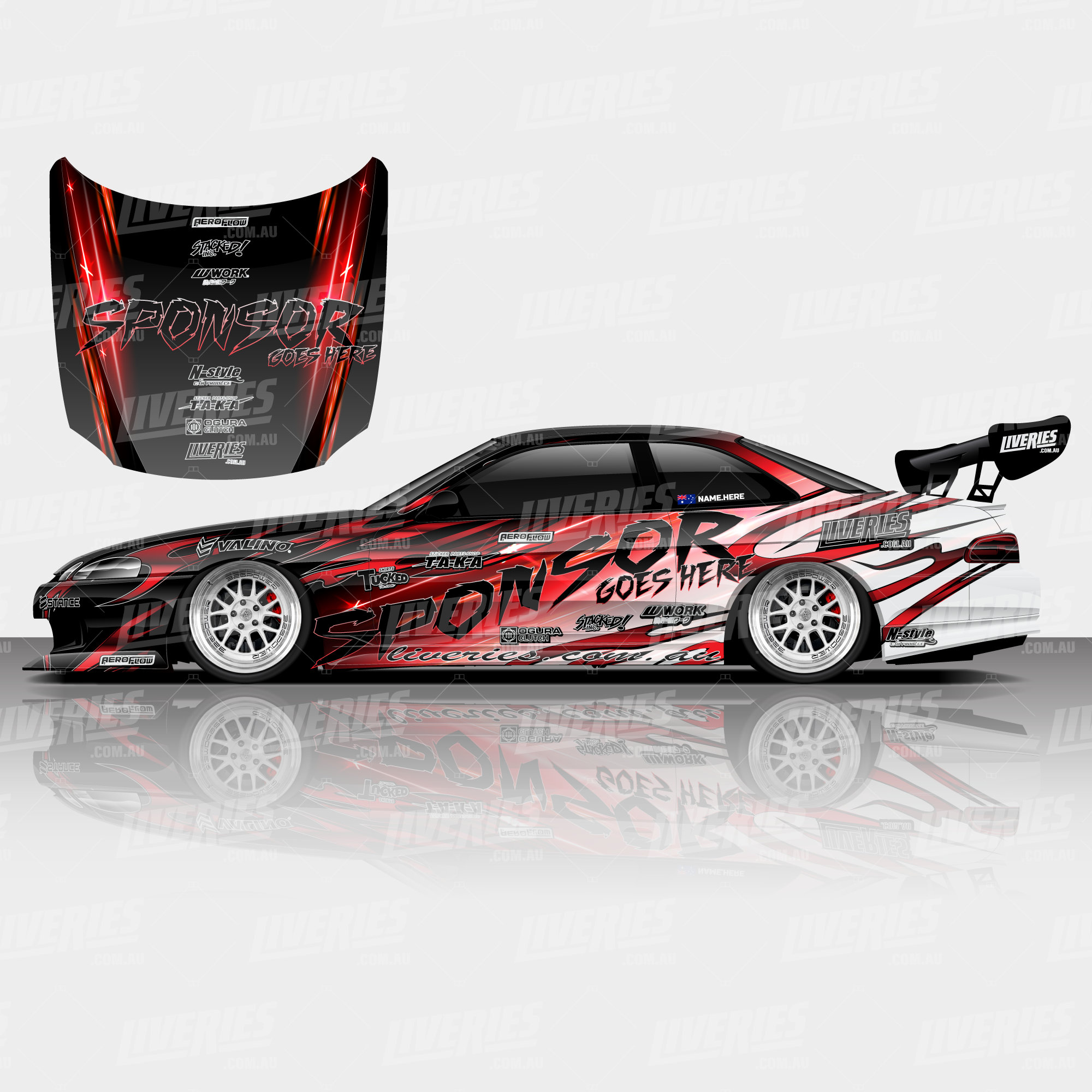 Zeus Flame Drift Livery Design - Digital File, Motorsport Livery, Drift ...