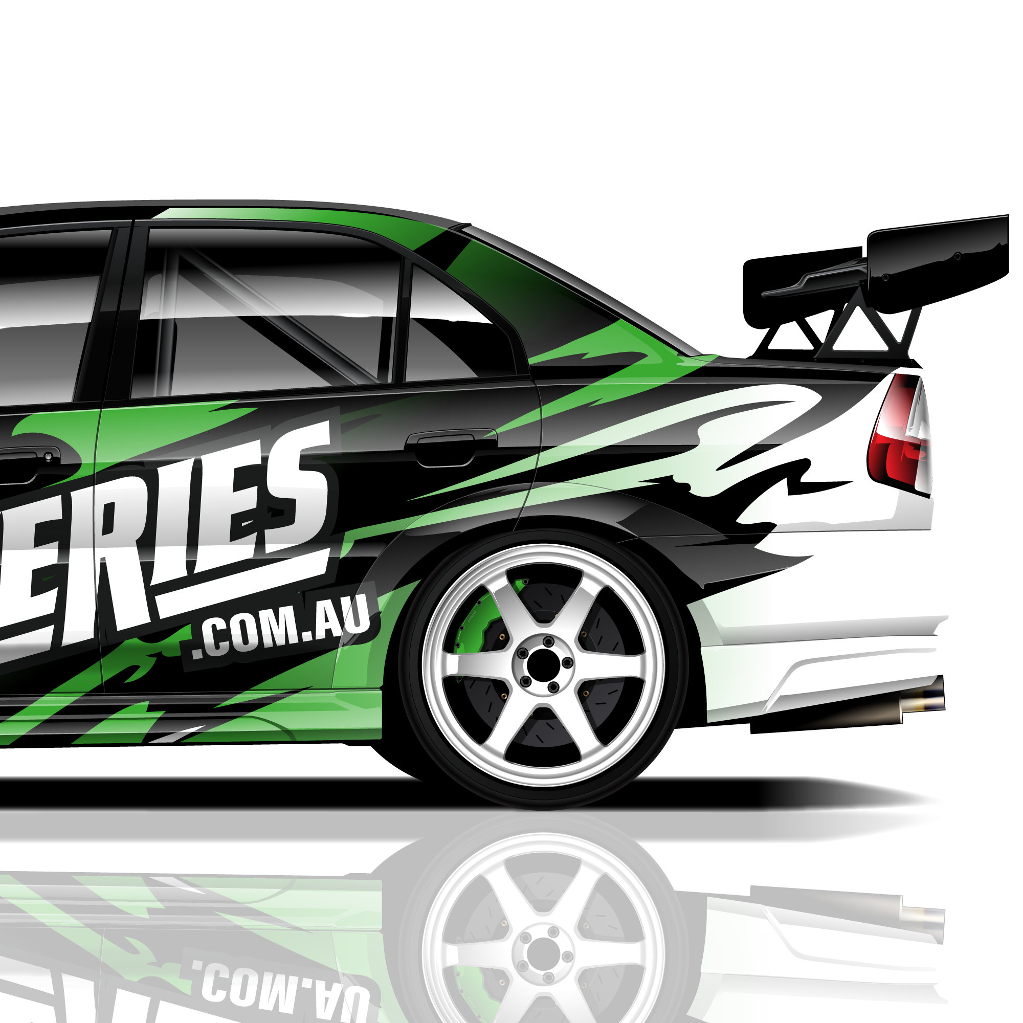 Swoosh Retro Rally Livery Design - Car Wrap, Motorsport Livery, Drift ...