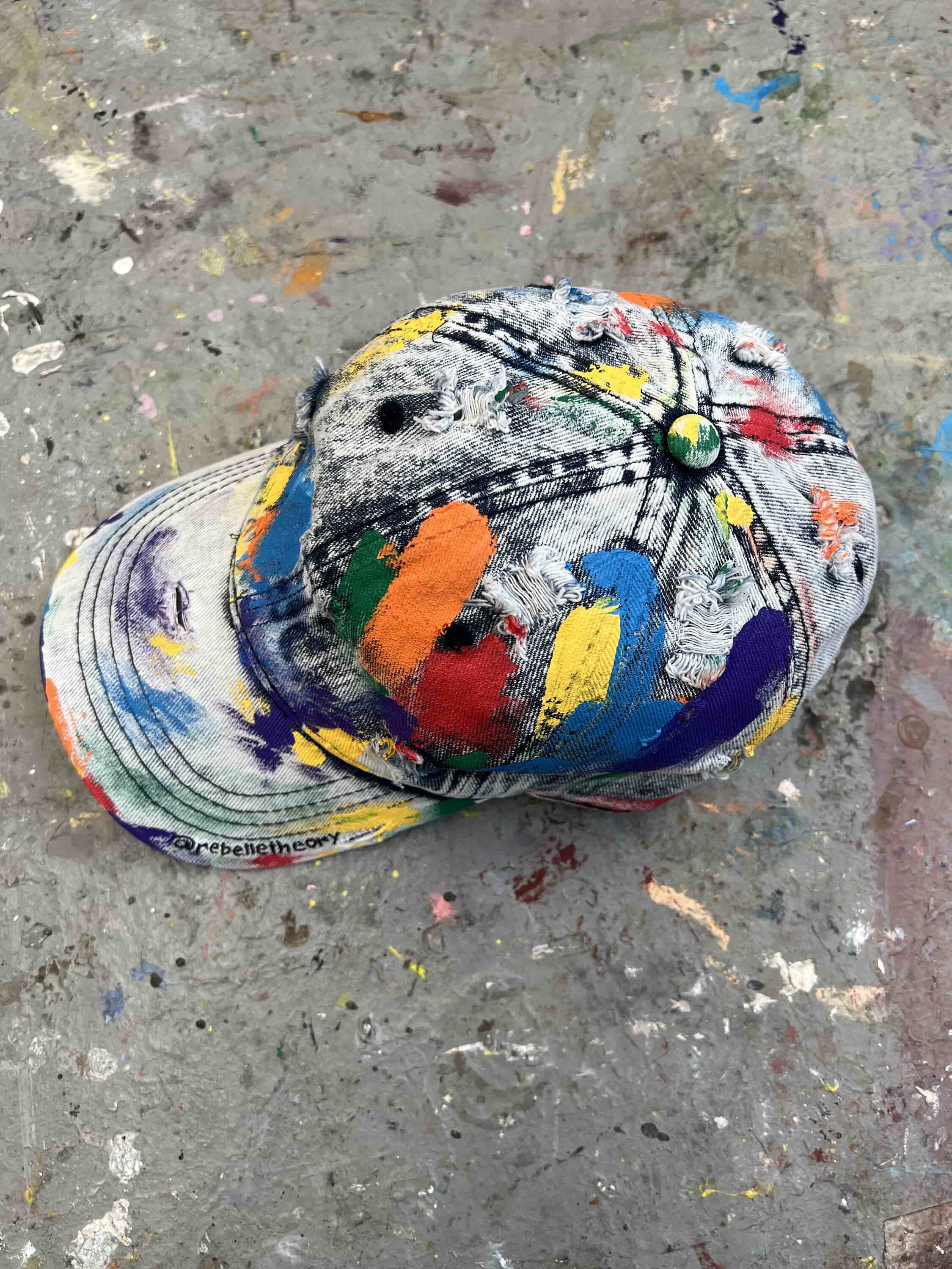 Pride | Hand Painted Pride Baseball Cap- Custom Rainbow Trucker Cap ...