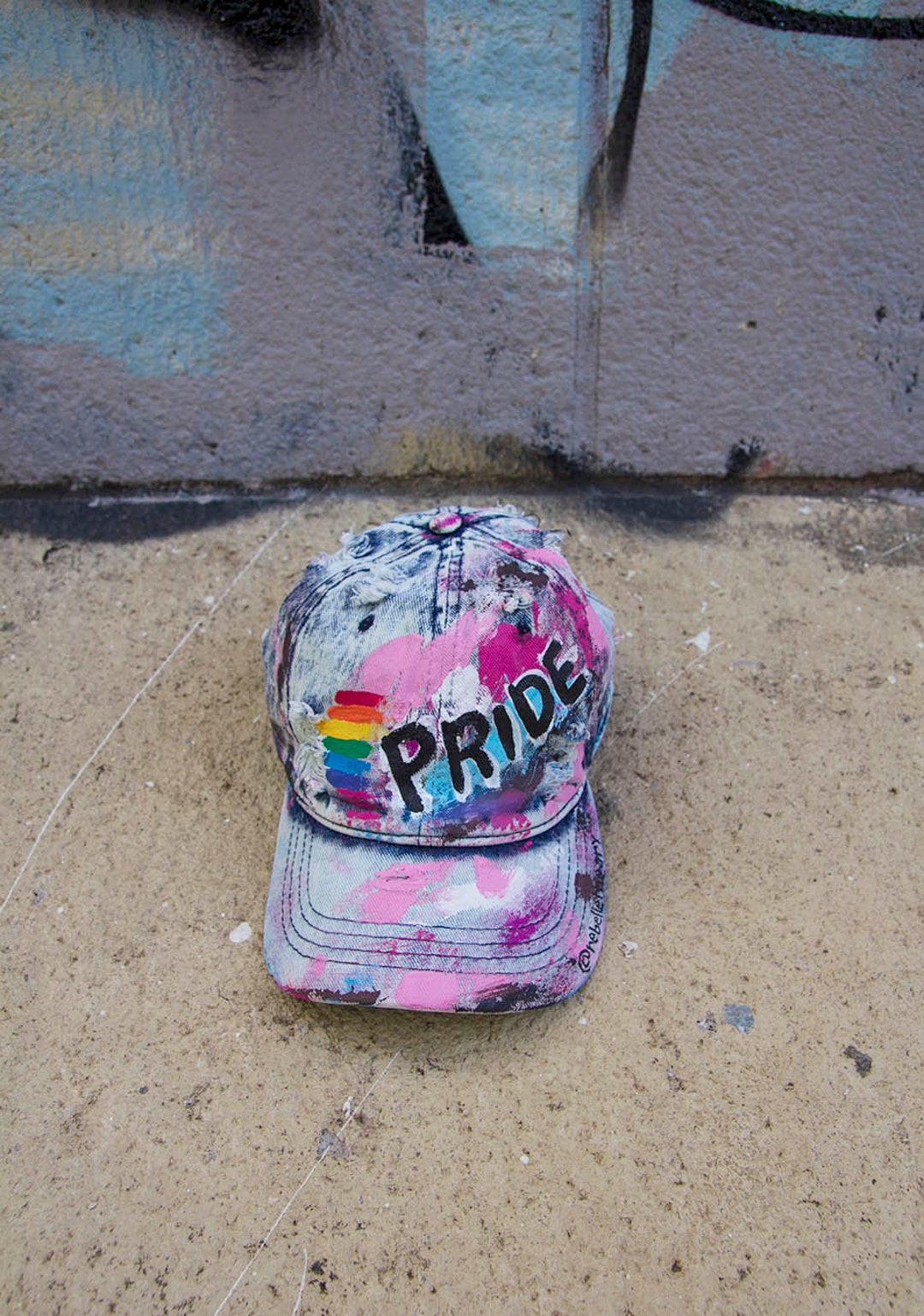 Hand Painted Pride Baseball Cap, Custom LGBTQ+ Cap, Lesbian Baseball ...