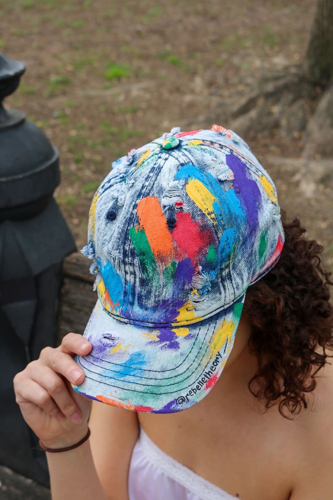 Pride | Hand Painted Pride Baseball Cap- Custom Rainbow Trucker Cap - Unisex Caps -artistic Caps ...