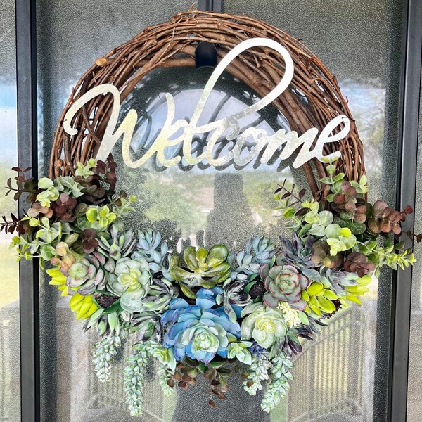 Succulent Wreaths for Front Door - Etsy