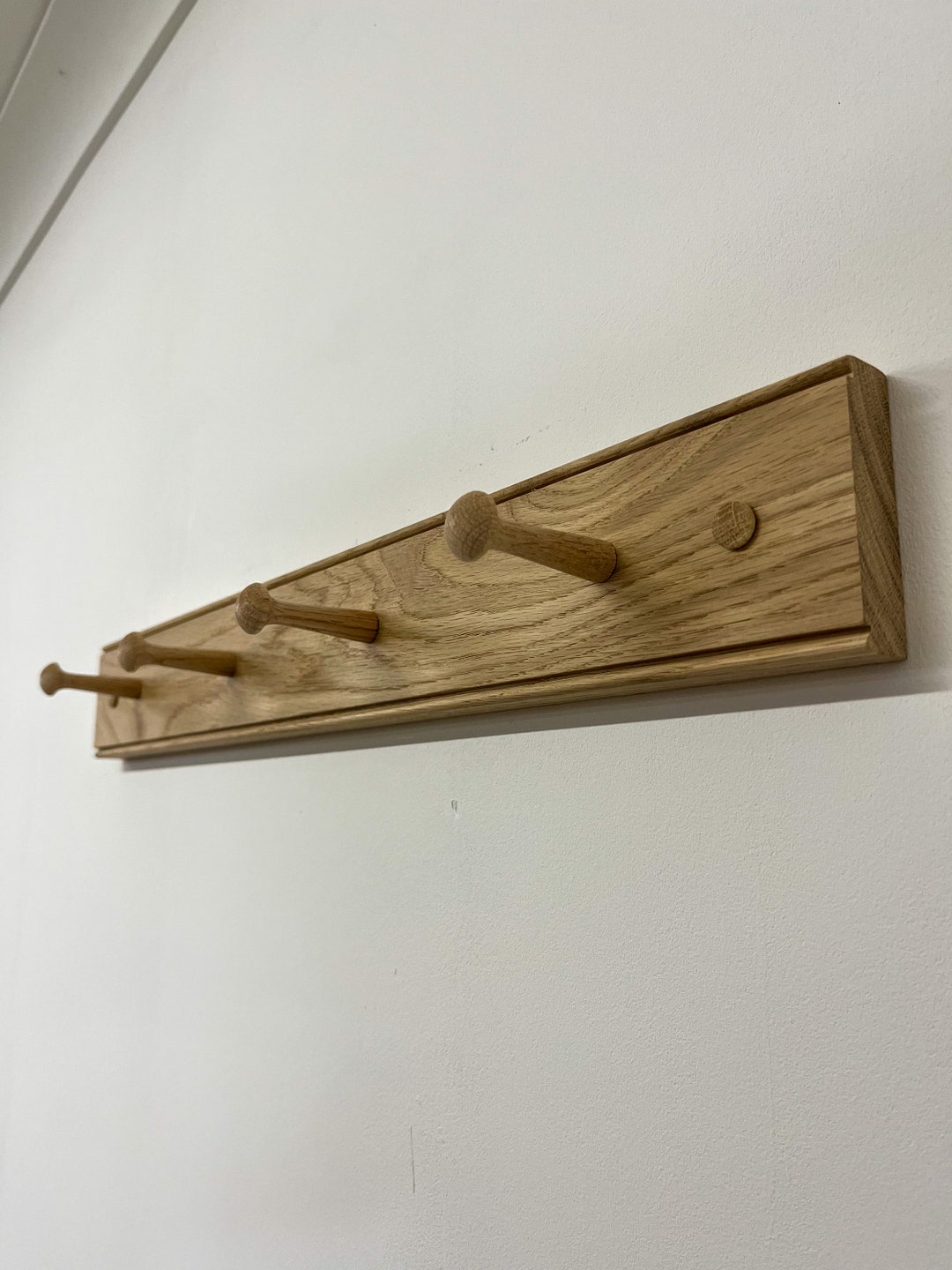 Oak Peg Rail - Various Sizes - Shaker Style- Shaker Peg Rail - Etsy