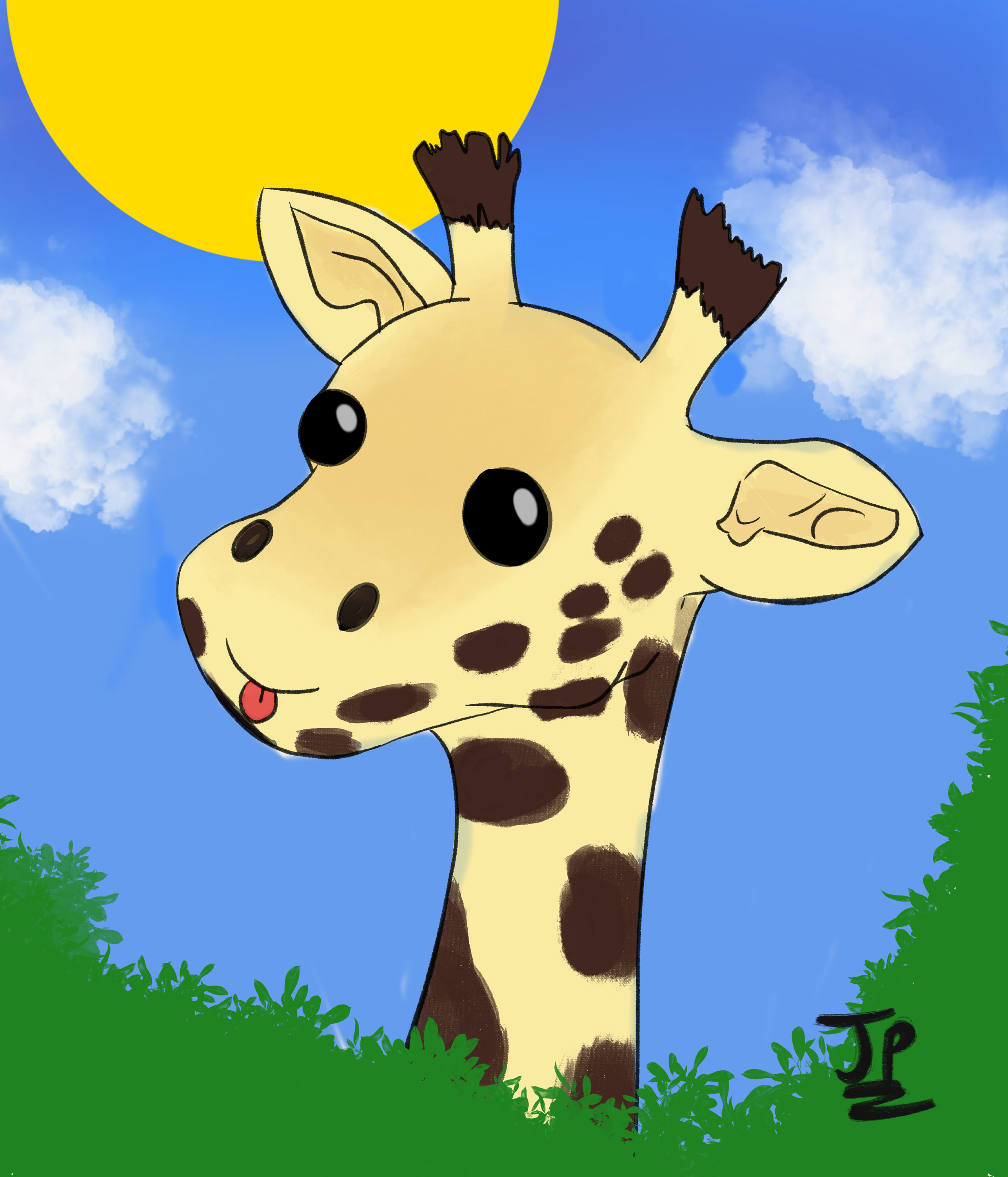 Giraffe Painting for Kids printable - Etsy