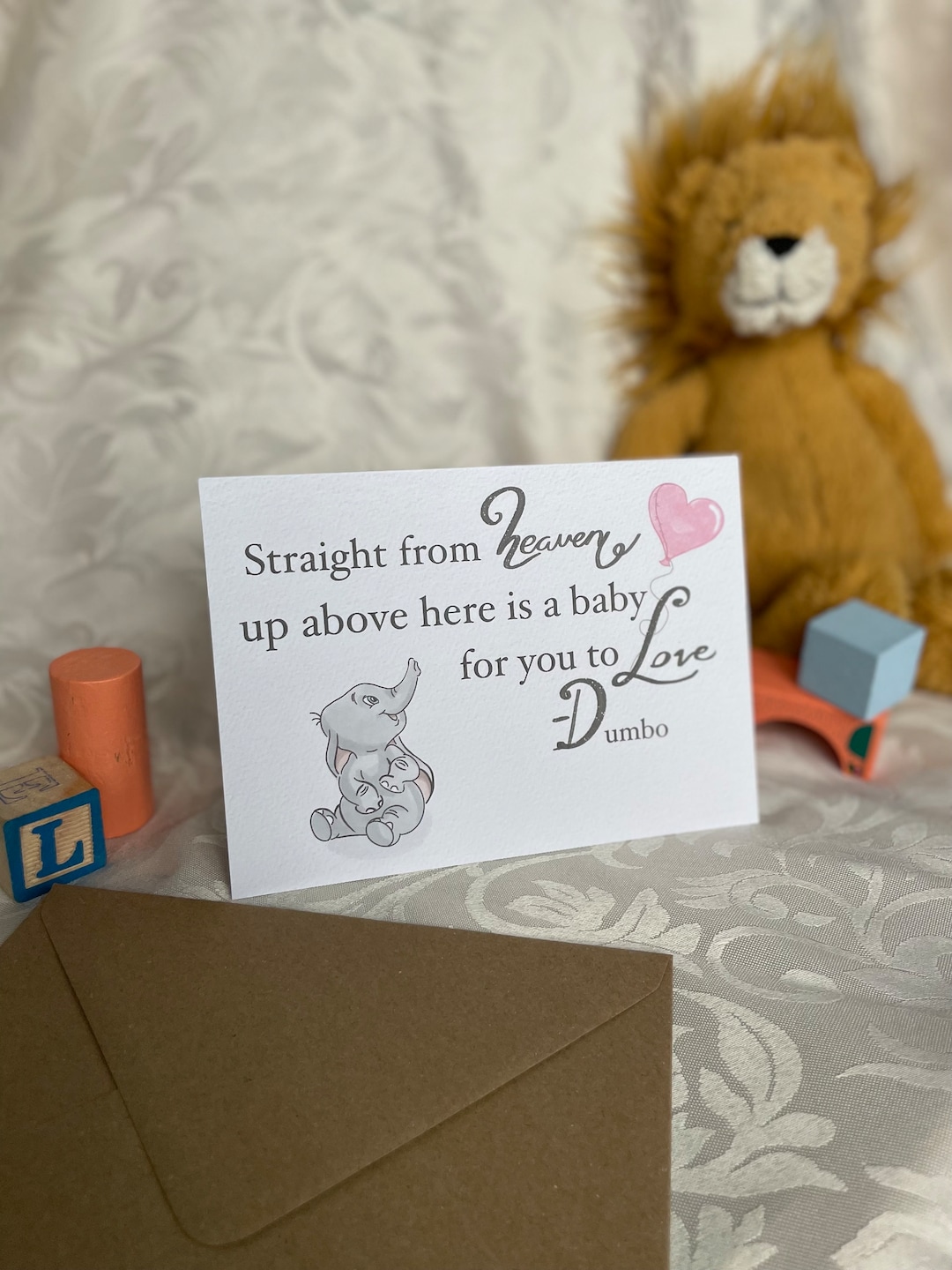 Dumbo Inspired Card for New Arrival/ Baby Shower - Etsy
