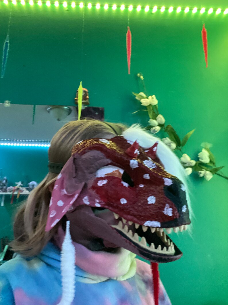 Mushroom Dino Mask - Etsy