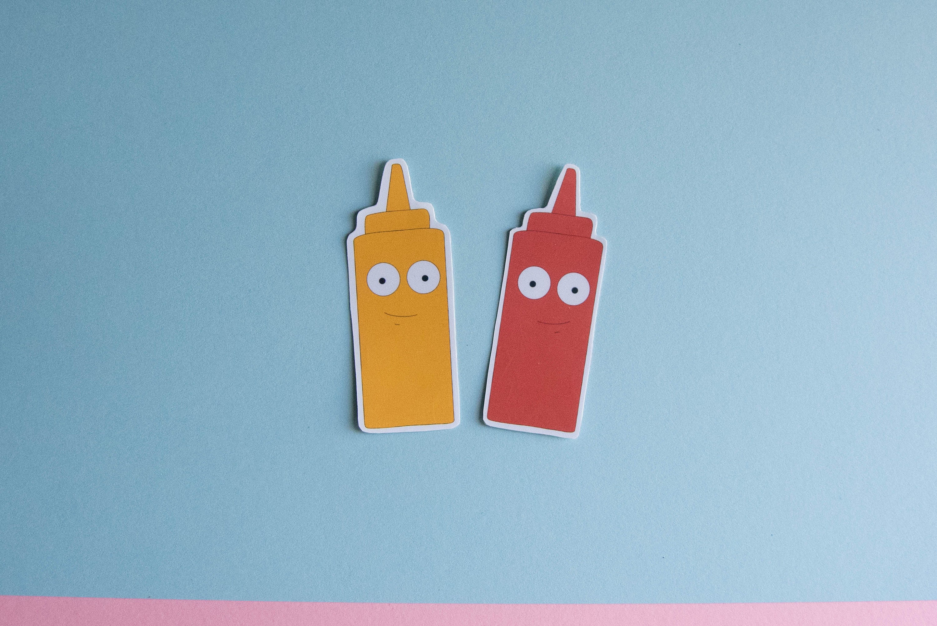 Mustard and Ketchup Buddy Stickers - Etsy