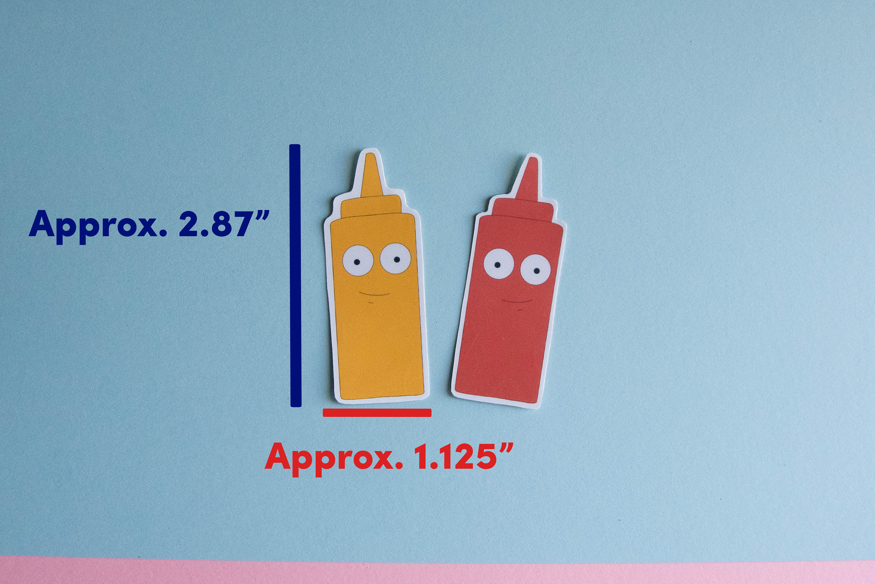 Mustard and Ketchup Buddy Stickers - Etsy