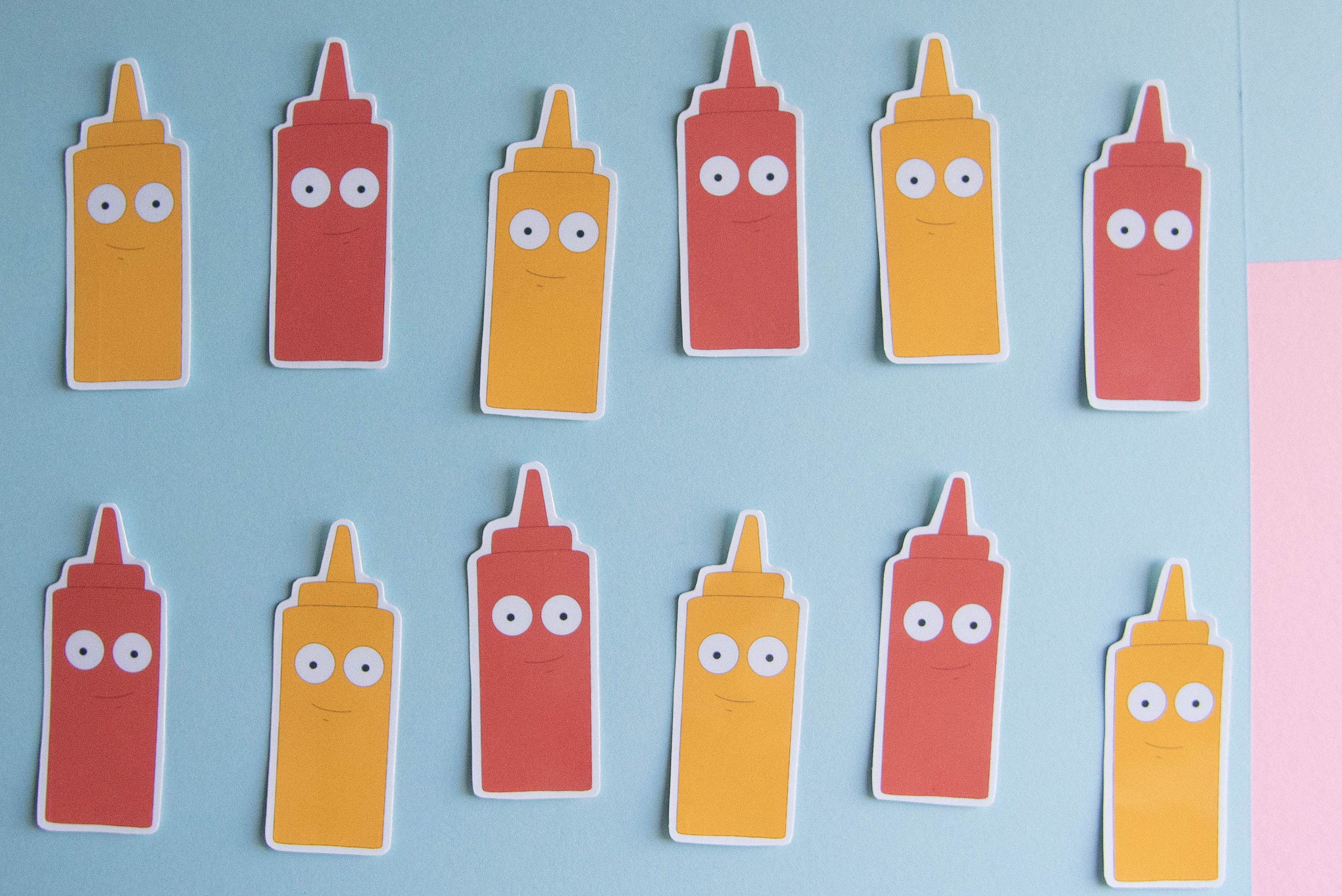 Mustard and Ketchup Buddy Stickers - Etsy