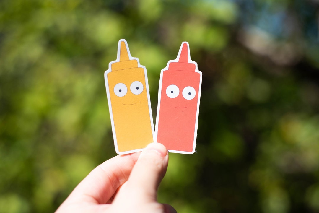 Mustard and Ketchup Buddy Stickers - Etsy