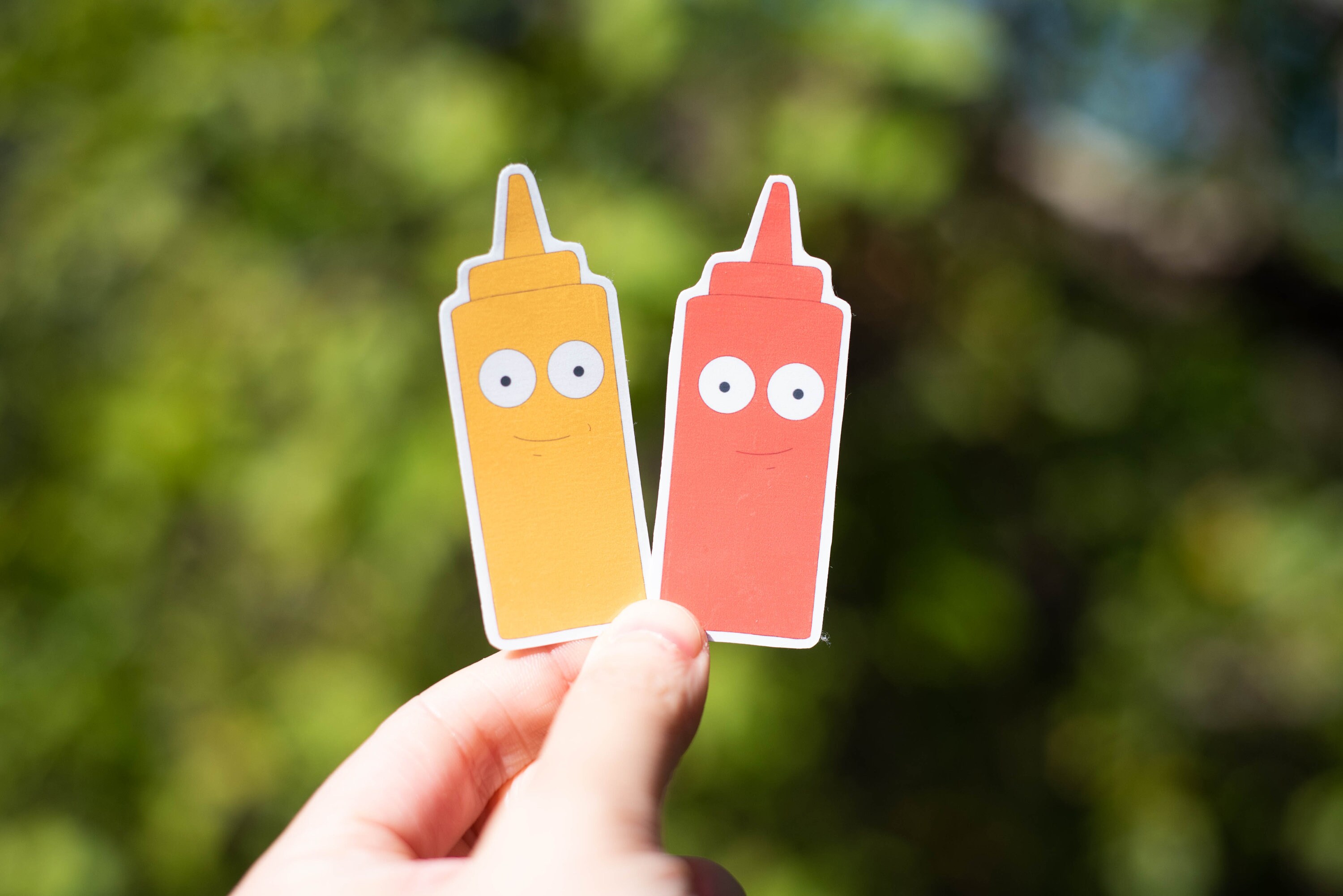 Mustard and Ketchup Buddy Stickers - Etsy