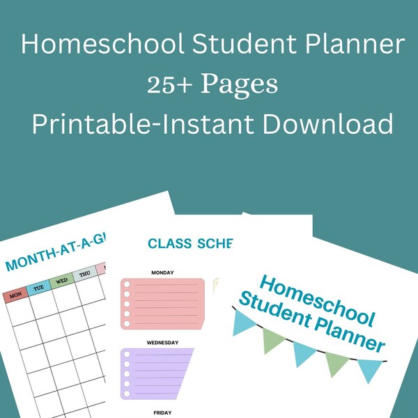 Middle School Student Planner - Etsy