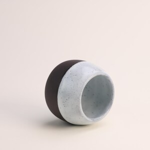 Black and White Stoneware Ceramic Small Single Espresso Shot Cup ...