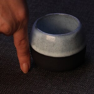 Black and White Stoneware Ceramic Small Single Espresso Shot Cup ...