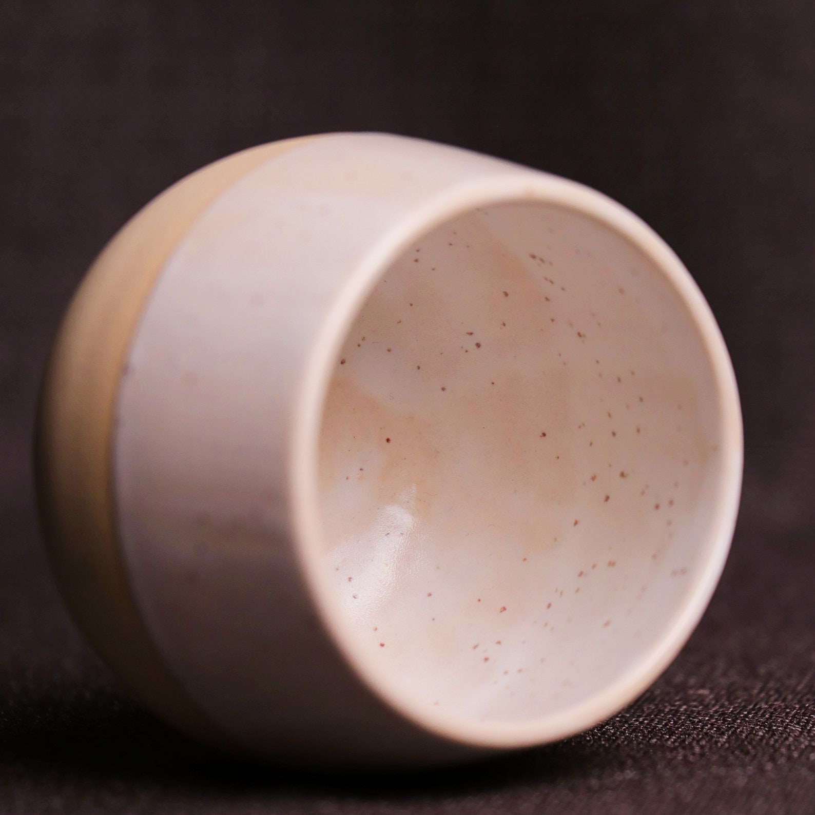 Double Espresso Cup in Clear White, Handmade White Clay Stoneware ...