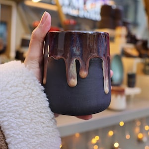 Dripping Style Multicolor Black Clay Pottery, Handmade Stoneware ...