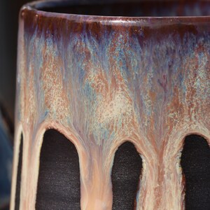 Dripping Style Multicolor Black Clay Pottery, Handmade Stoneware ...