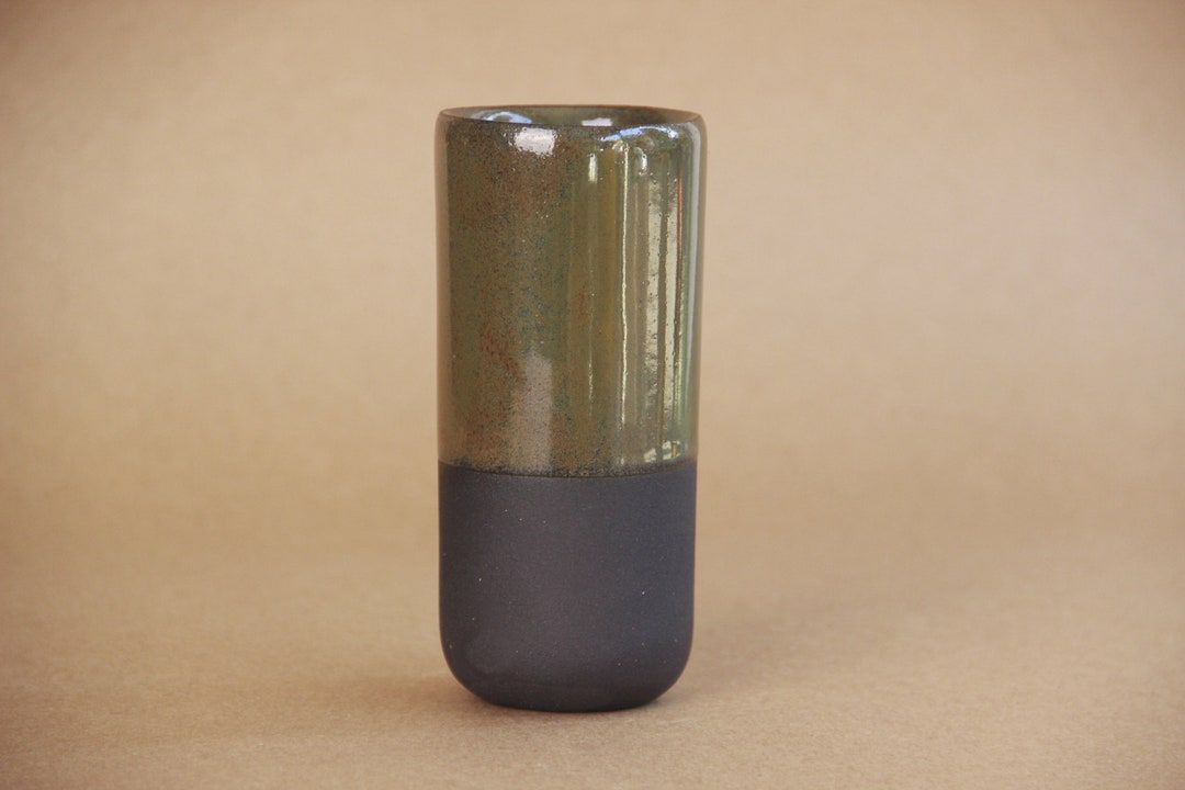 Black Clay Water Glass Handmade Stoneware Ceramic Drinkware - Etsy