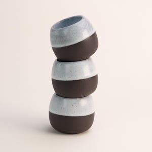 Black and White Stoneware Ceramic Small Single Espresso Shot Cup ...