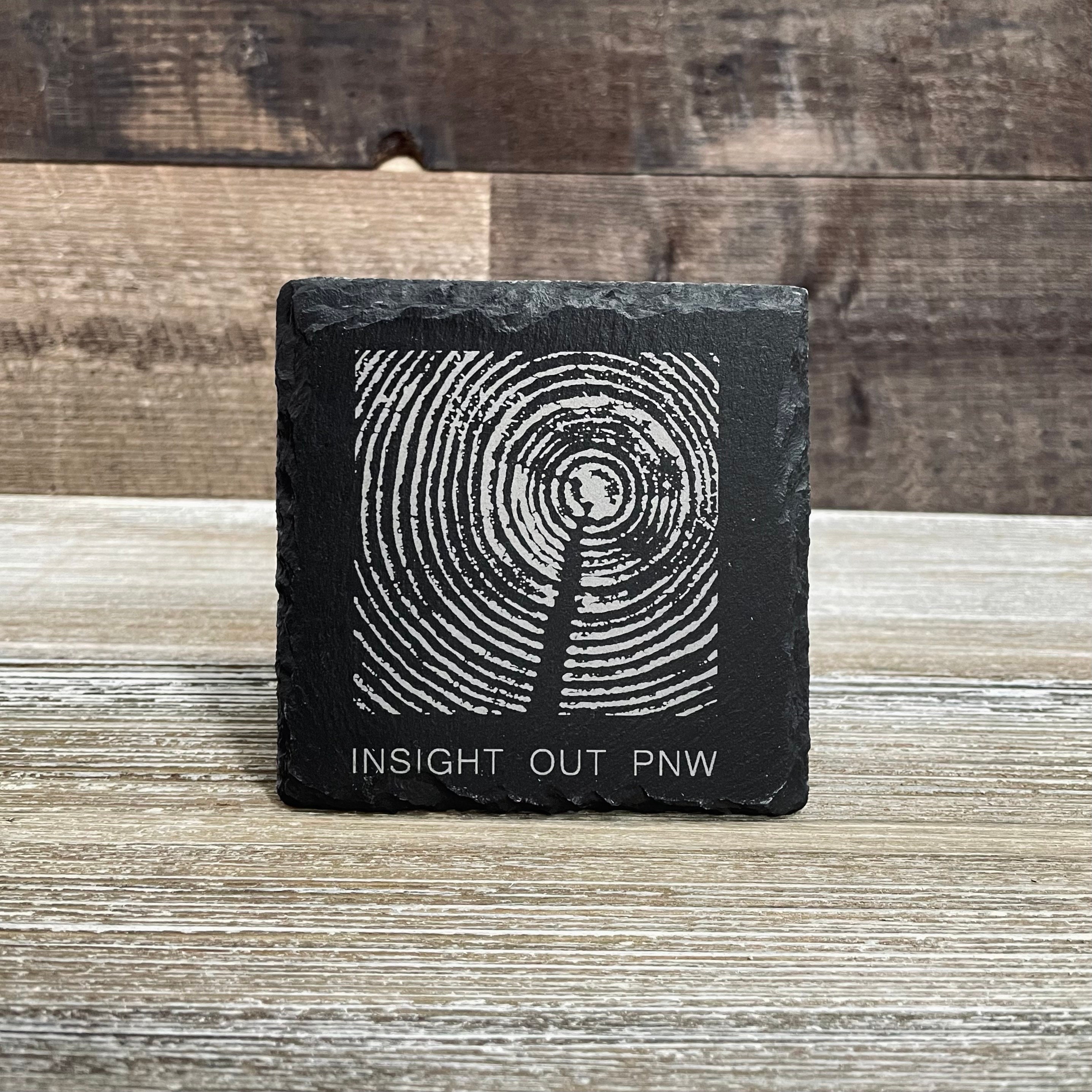 Personalized Logo Coasters Your Logo Set of 4 Rustic Slate Company ...