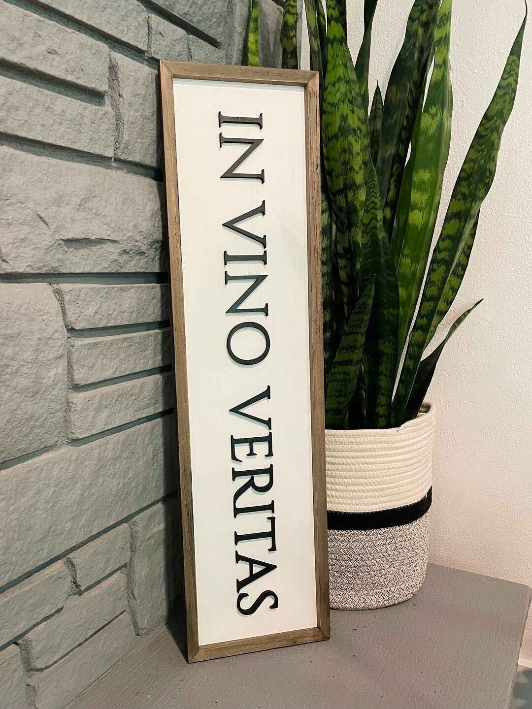 In Vino Veritas Sign: Rustic Farmhouse Wine Decor - Etsy