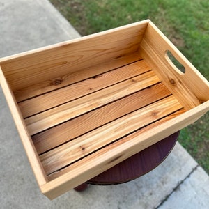 Wooden Cedar Crate - Use for Gardening, Wine, Storage, Etc. Decor ...