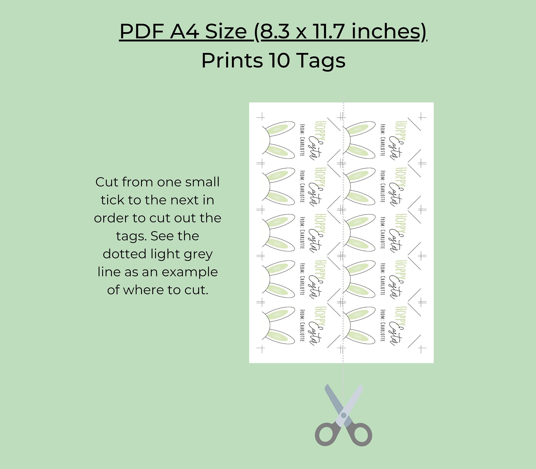 DIGITAL Easter Gift Tags Bunny Basket Label Party Favor Tag Kids ...