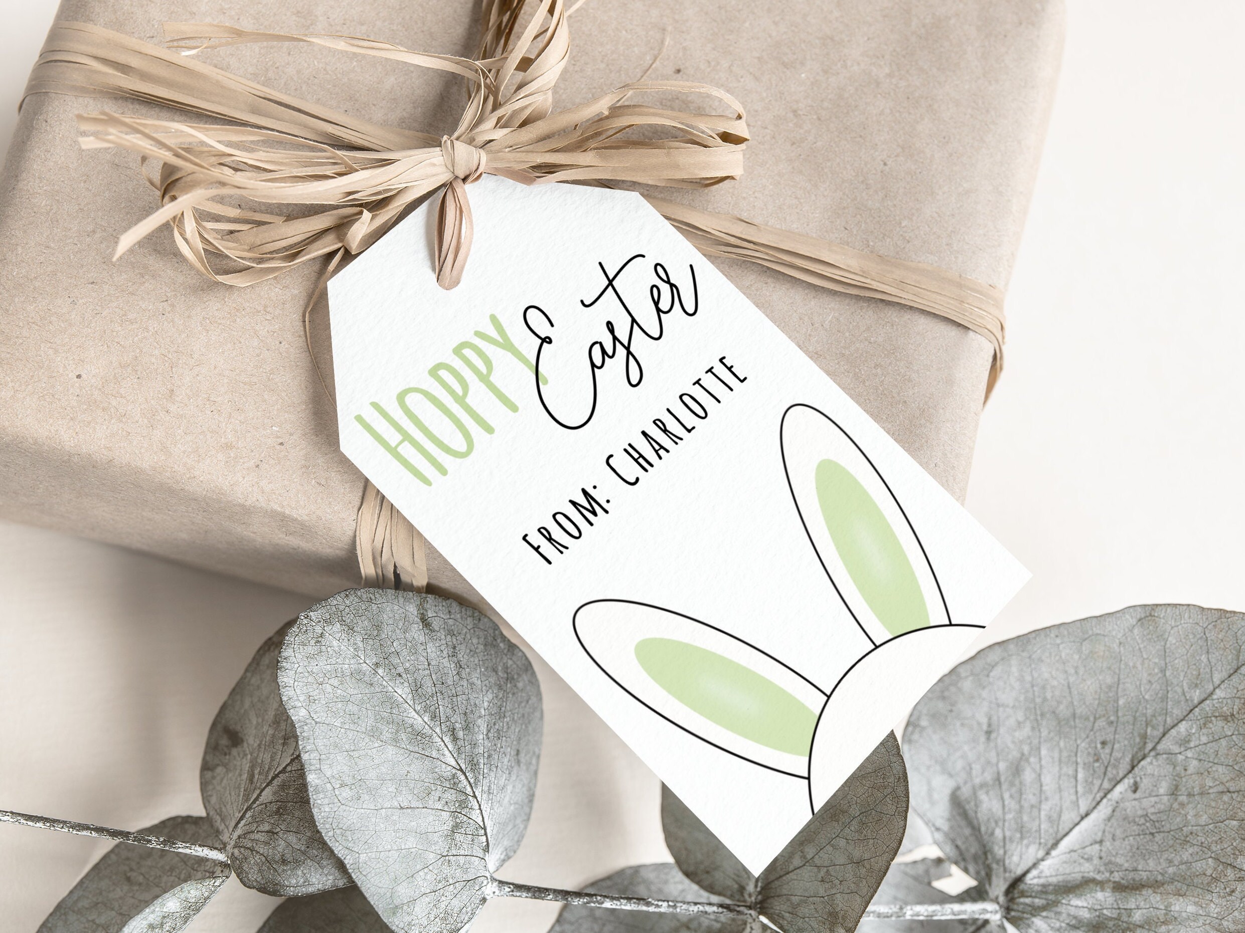 DIGITAL Easter Gift Tags Bunny Basket Label Party Favor Tag Kids ...