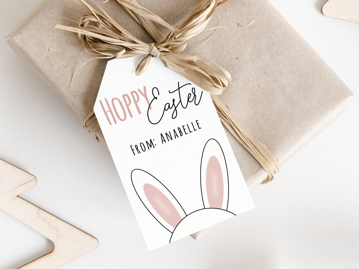 DIGITAL Easter Gift Tags Bunny Basket Label Party Favor Tag Kids ...