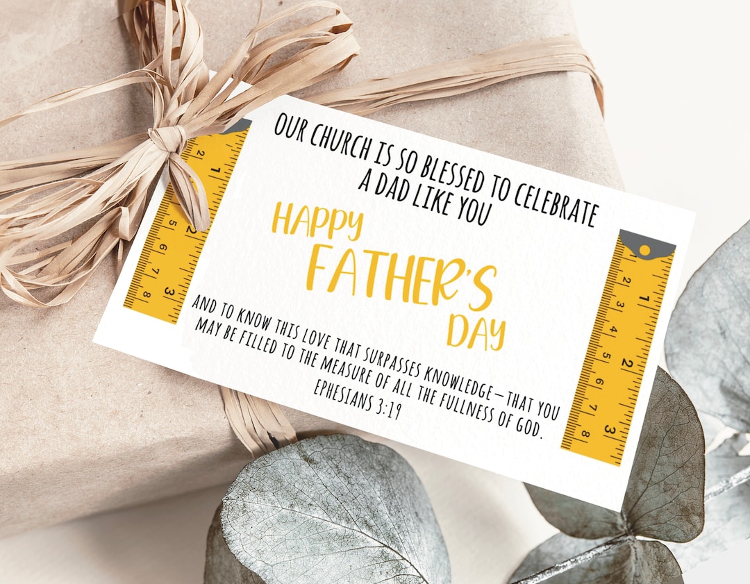 DIGITAL Church Happy Father's Day Gift Tag Present for Dads on Fathers ...