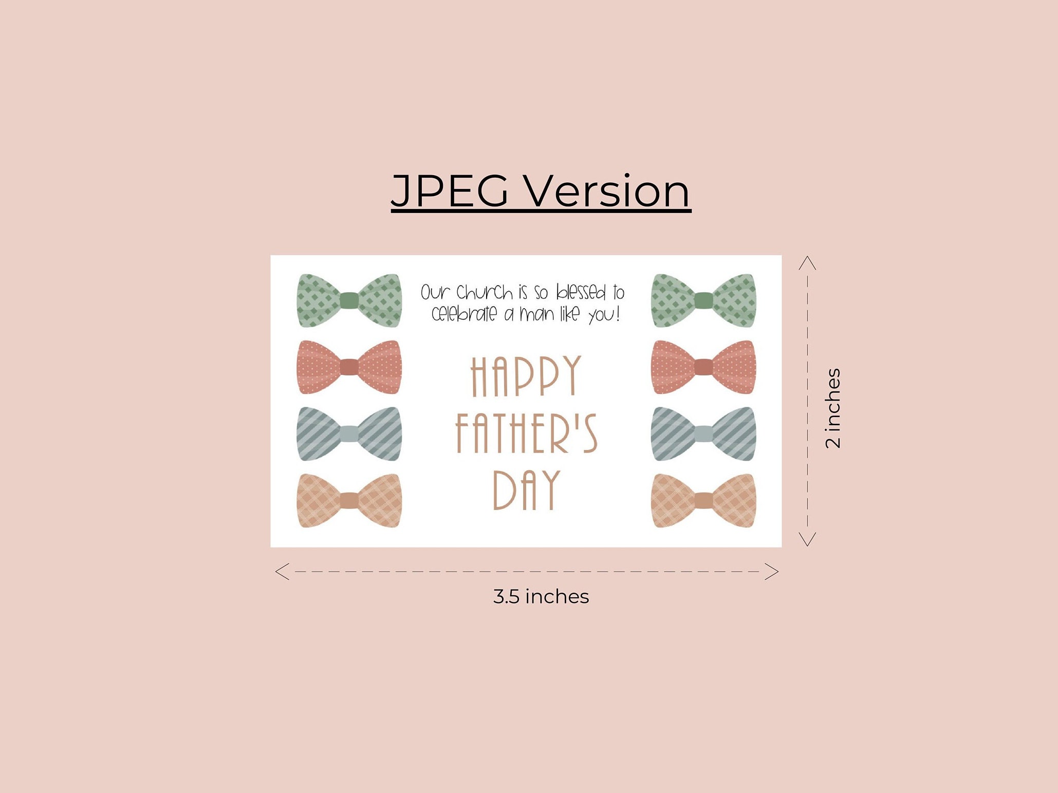 DIGITAL Church Happy Father's Day Gift Tag Present for Dads on Fathers ...