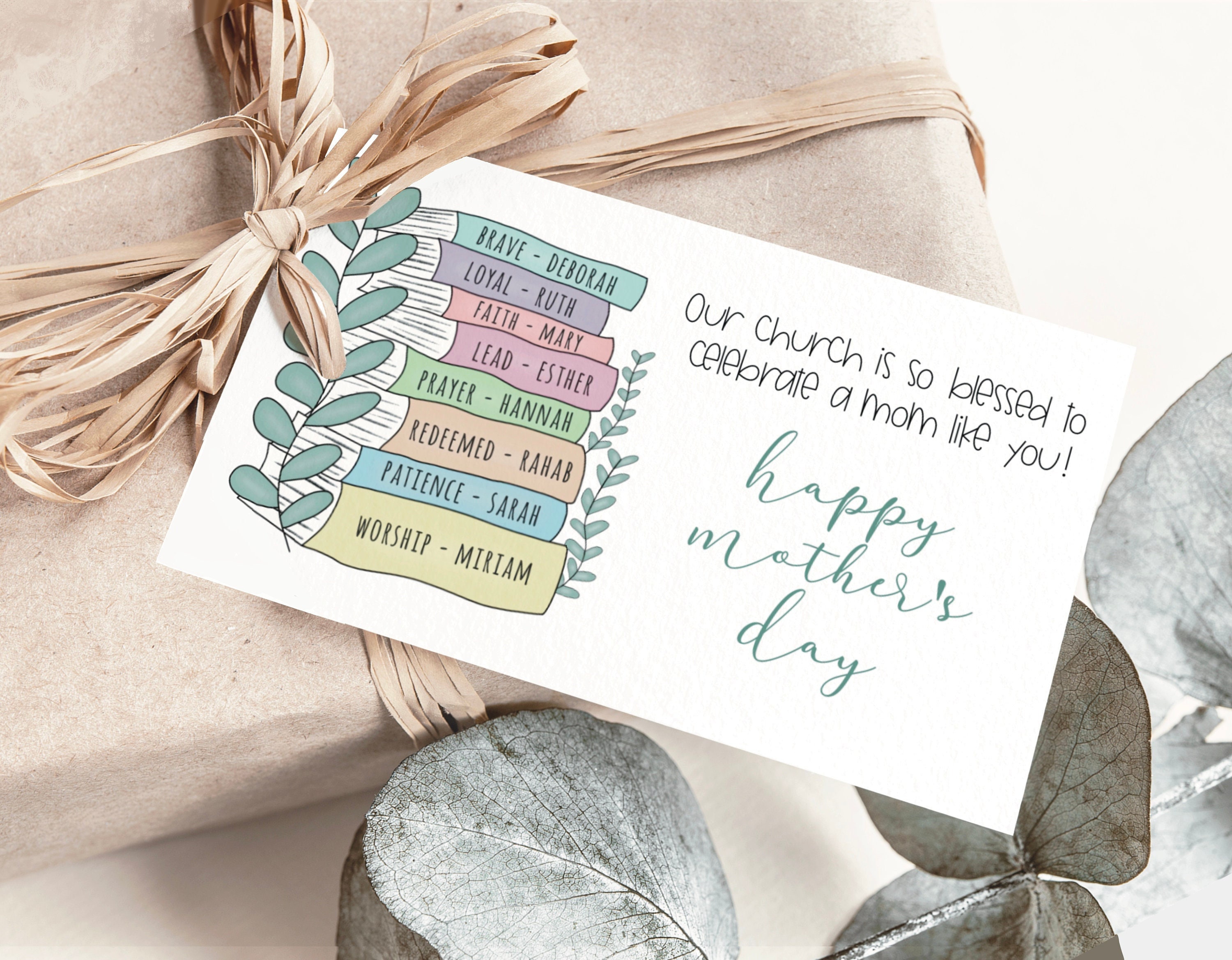 DIGITAL Church Happy Mother's Day Gift Tag Present for Moms on Mothers ...