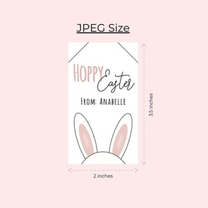 DIGITAL Easter Gift Tags Bunny Basket Label Party Favor Tag Kids ...