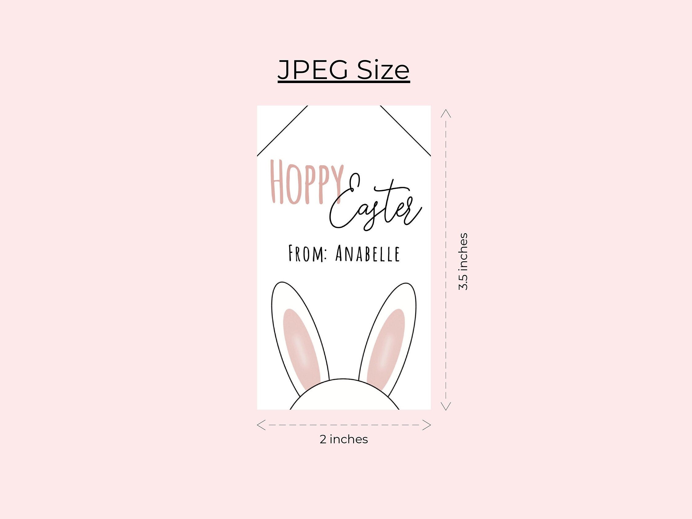 DIGITAL Easter Gift Tags Bunny Basket Label Party Favor Tag Kids ...