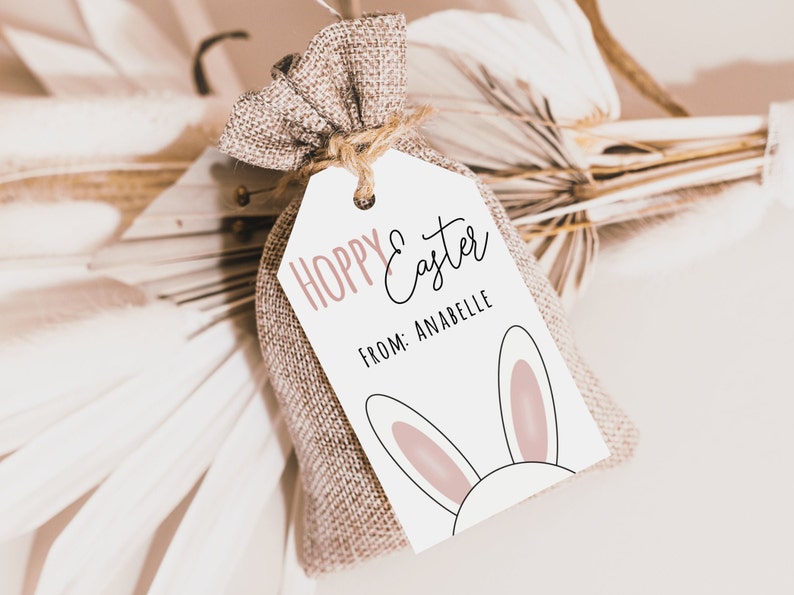 DIGITAL Easter Gift Tags Bunny Basket Label Party Favor Tag Kids ...