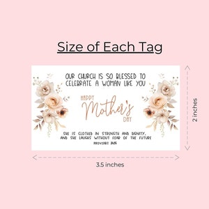 DIGITAL Church Happy Mother's Day Gift Tag Present for Moms on Mothers ...
