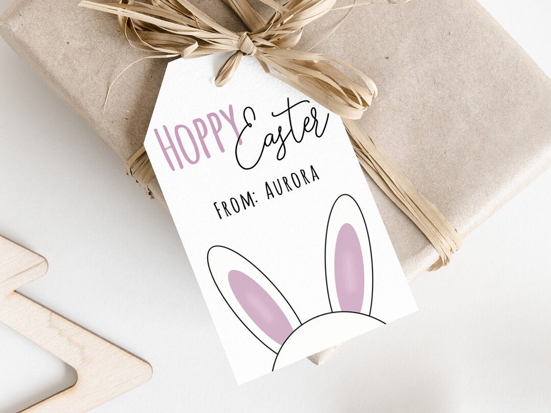 DIGITAL Easter Gift Tags Bunny Basket Label Party Favor Kids Classroom ...