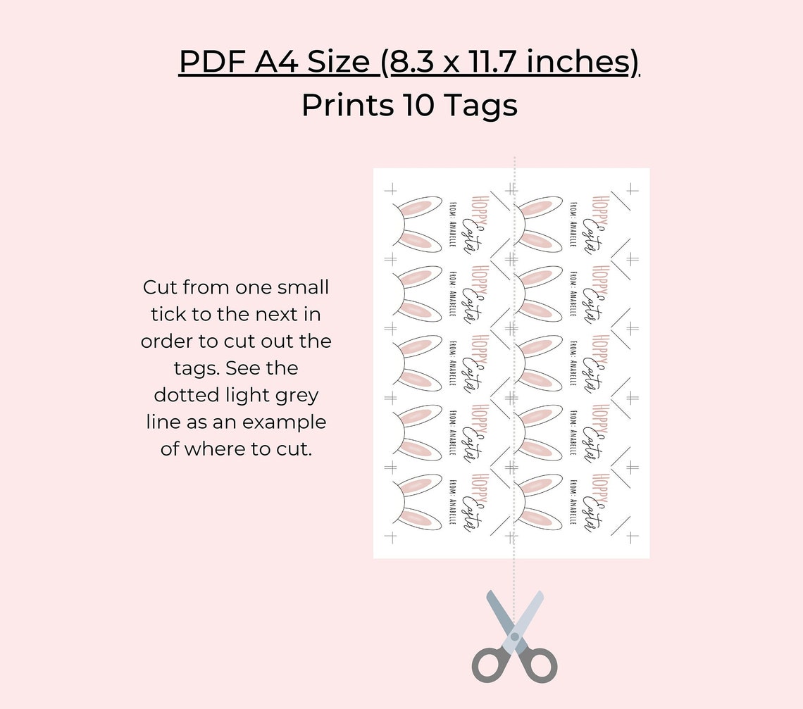 DIGITAL Easter Gift Tags Bunny Basket Label Party Favor Tag Kids ...