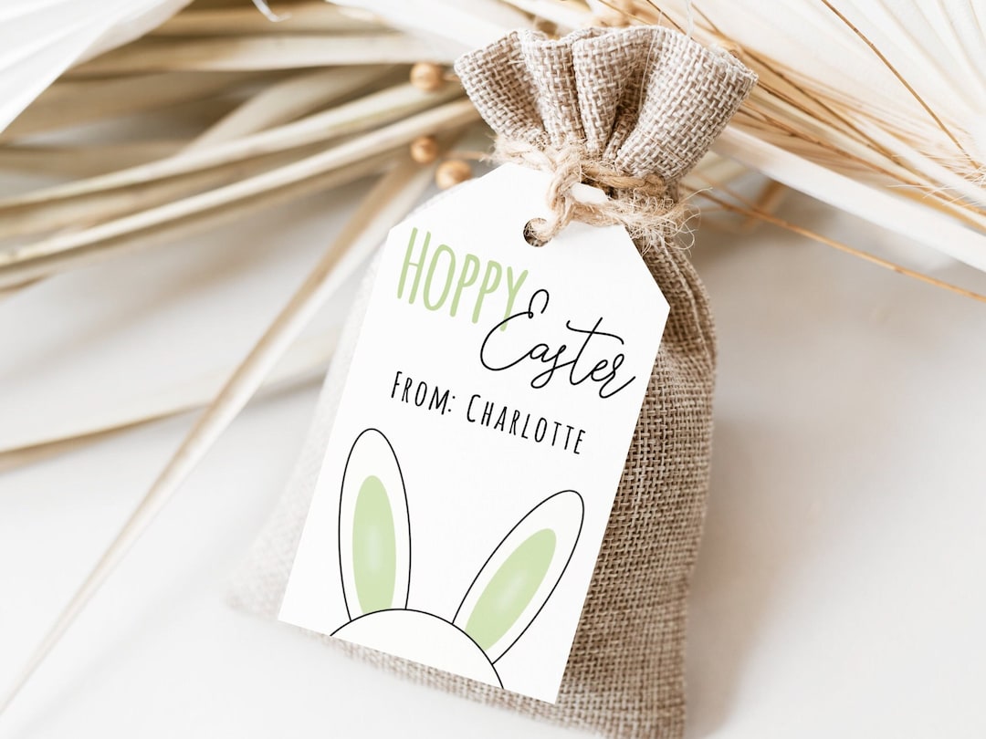 DIGITAL Easter Gift Tags Bunny Basket Label Party Favor Tag Kids ...