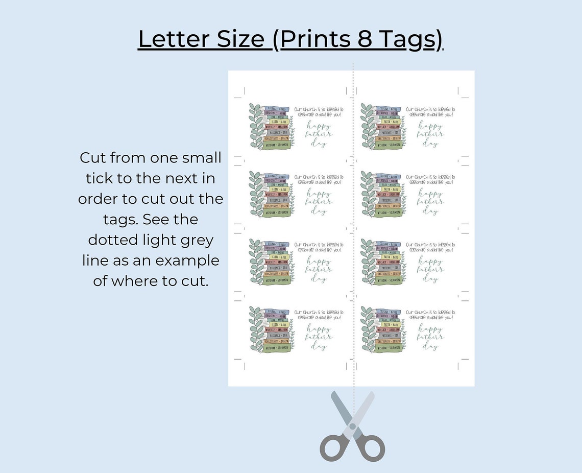 DIGITAL Church Happy Father's Day Gift Tag, Present for Dad on Fathers ...