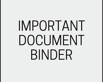 Life Document Organizer - Etsy