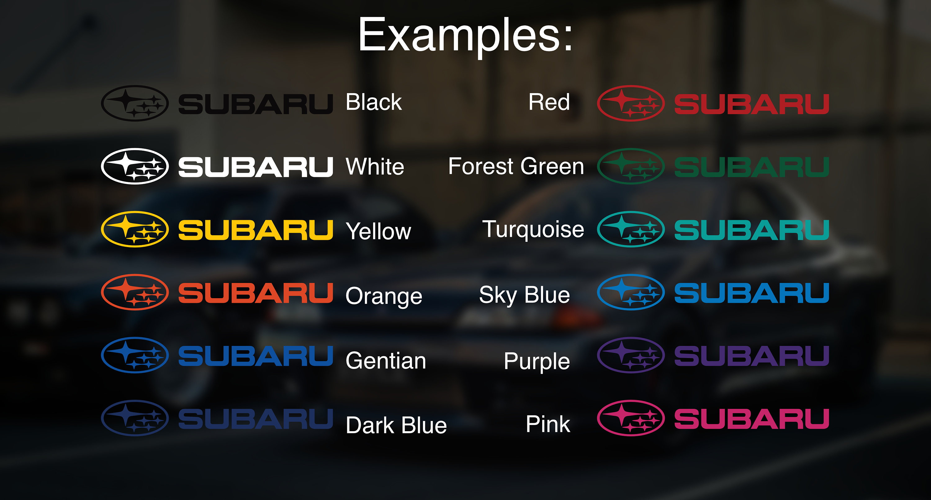 Subaru Logo Decal, Sticker, Car Window, Water Bottle, Die Cut ...