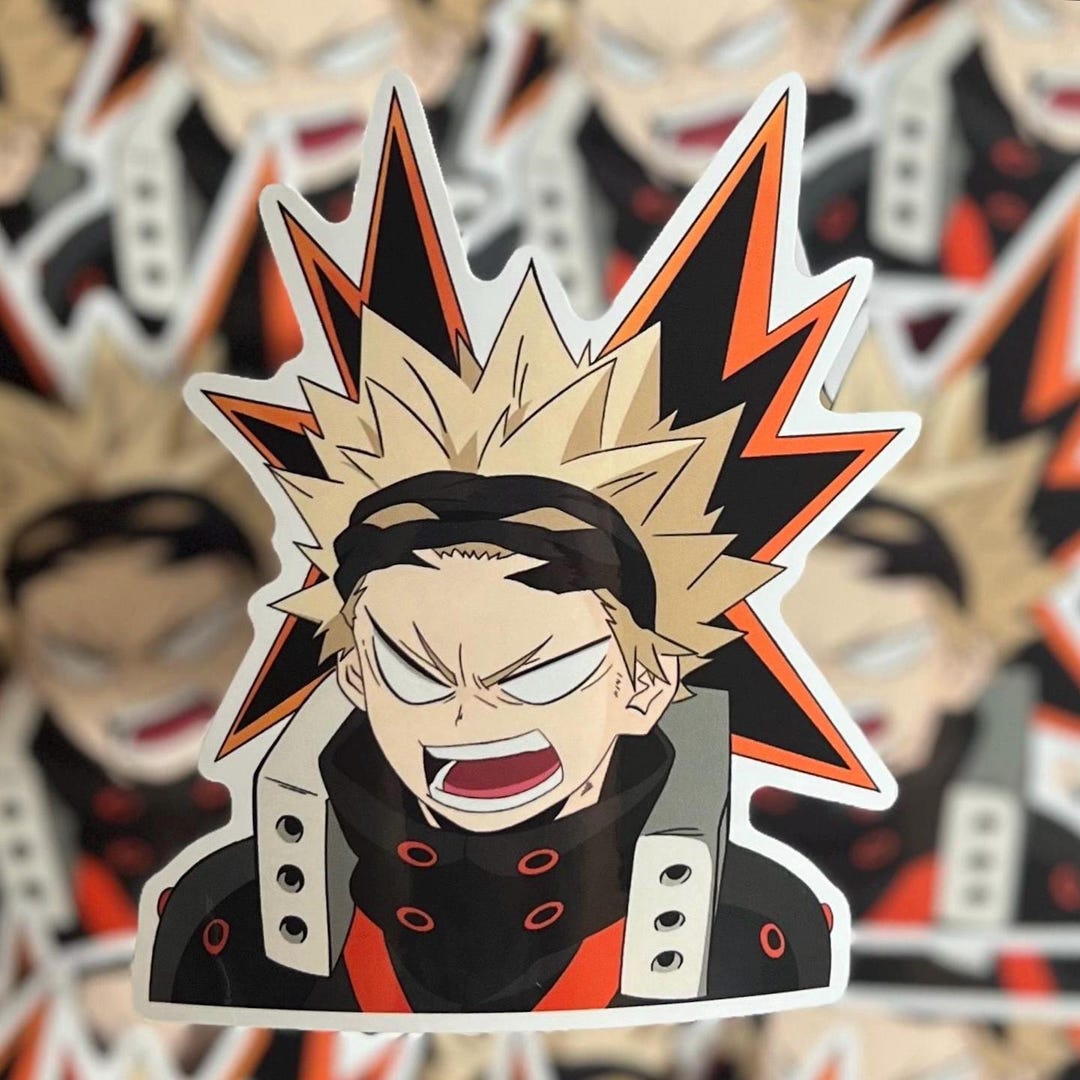 Angry Explosion Hero Peeker Sticker | Waterproof Decal - Anime Car ...