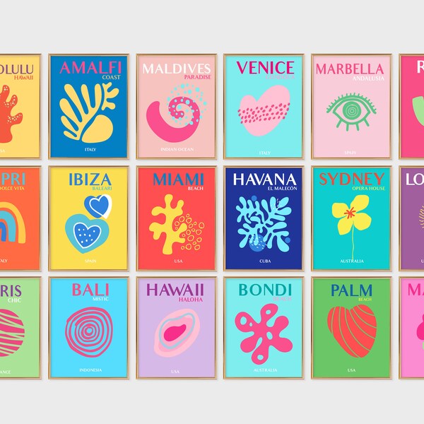 Preppy Ibiza Poster - Etsy UK