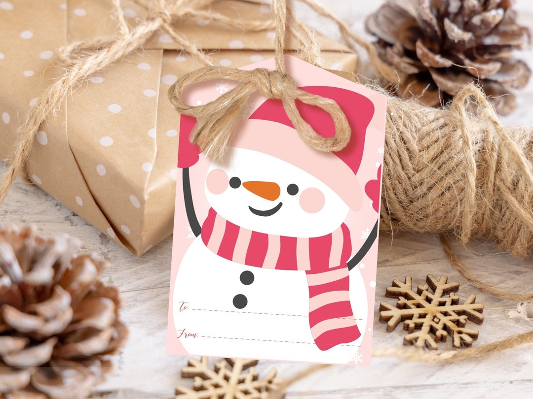 Printable Snowman Holiday Theme Digital Gift Tags, Festive Christmas ...