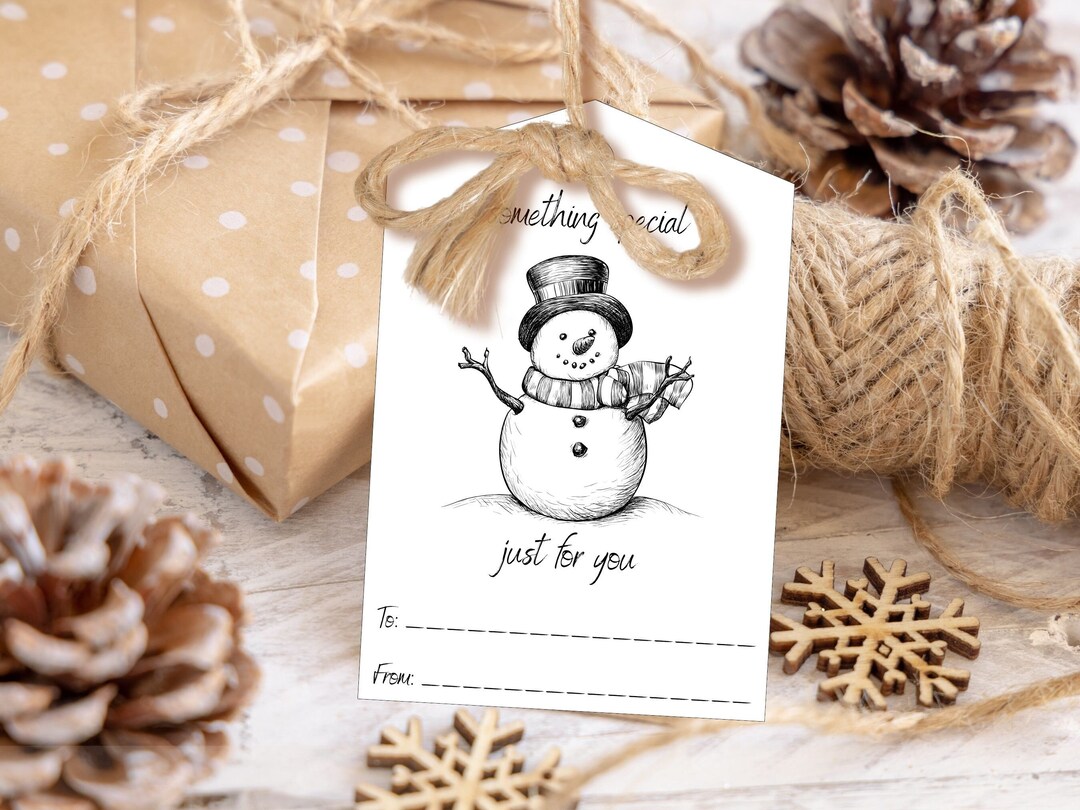 Printable Snowman Holiday Theme Digital Gift Tags Festive - Etsy